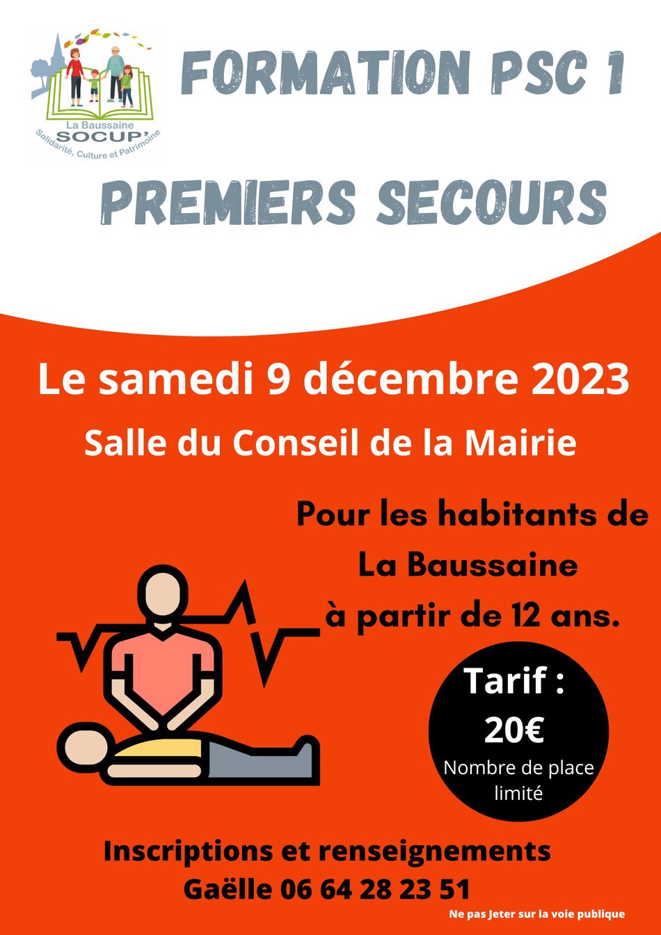 Formation PSC 1 (Premiers secours) - La Baussaine