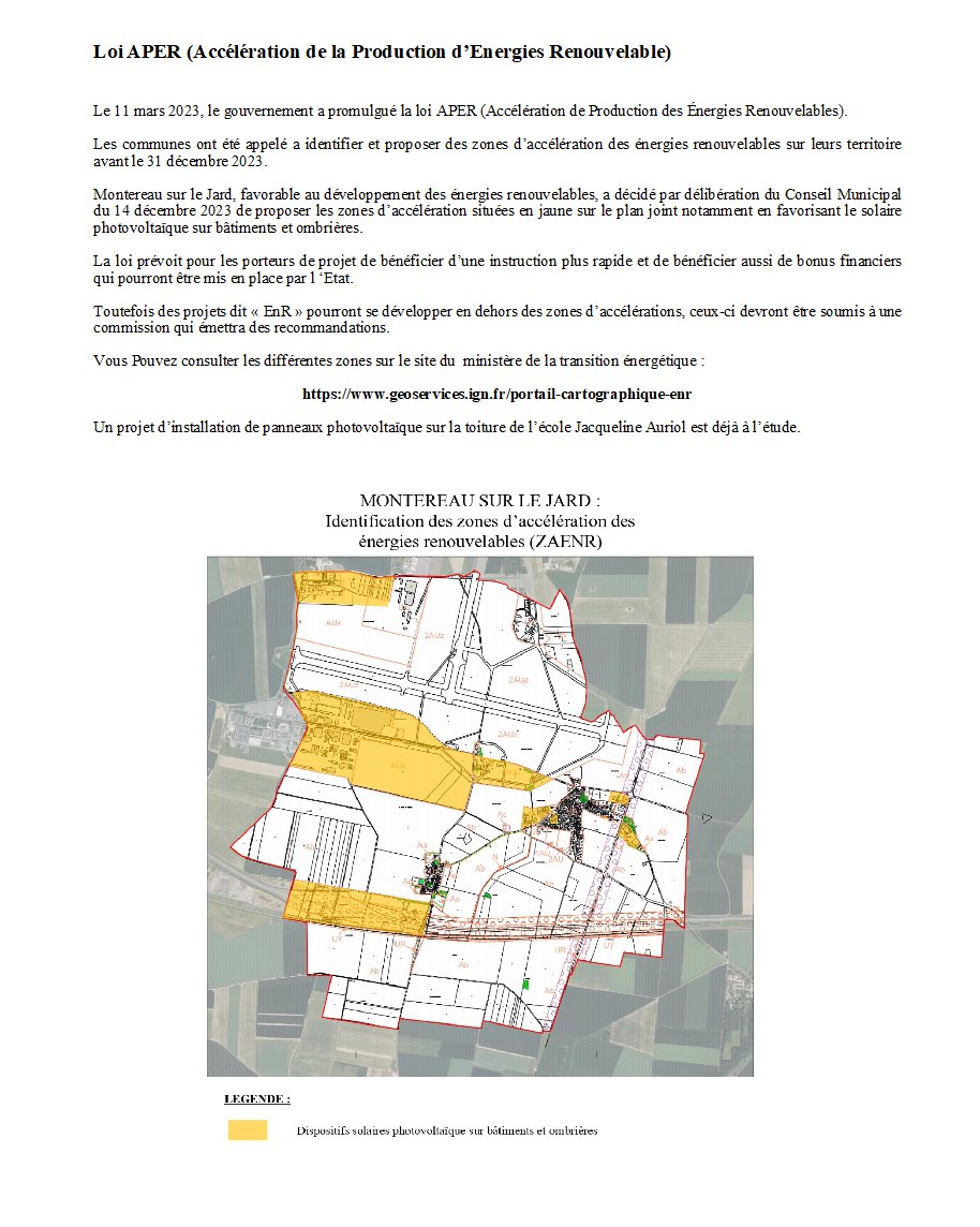 Loi APER - Montereau-sur-le-Jard