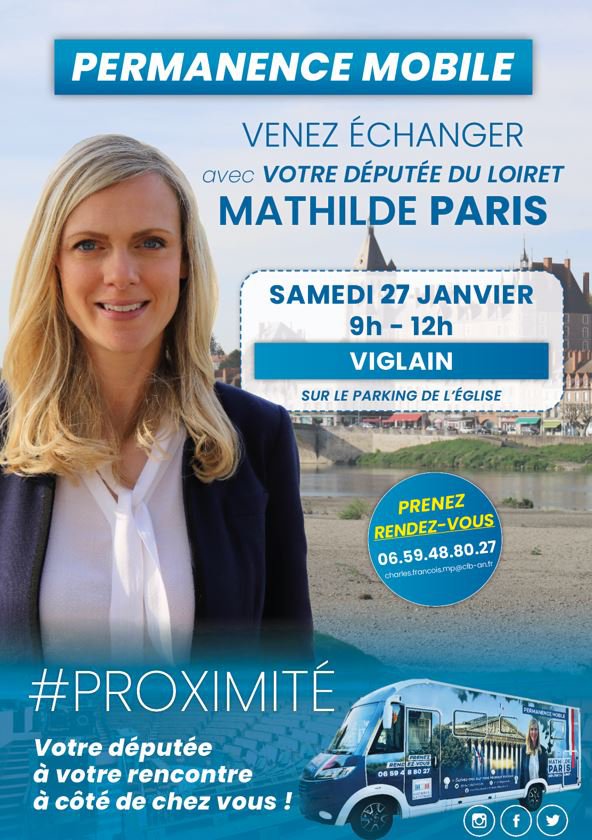Permanence mobile, Mme La Députée, Mathilde PARIS - Viglain