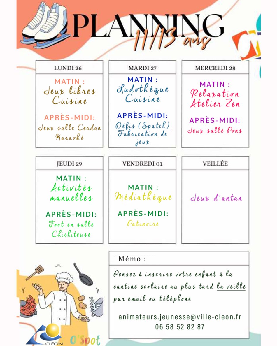 📋 Demandez le programme ! - Cléon