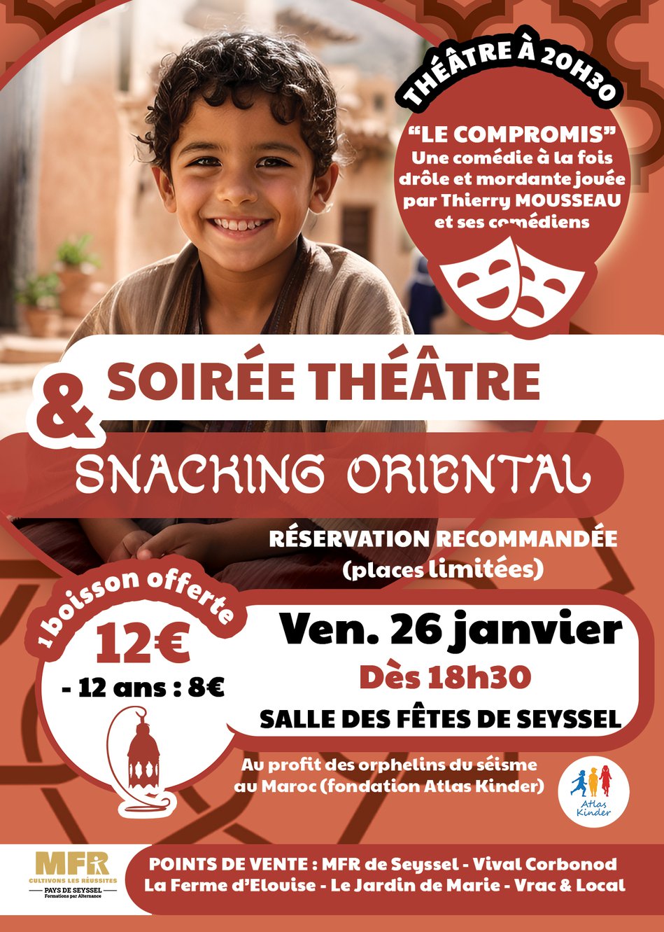 Soirée théatre et snacking oriental - Chilly