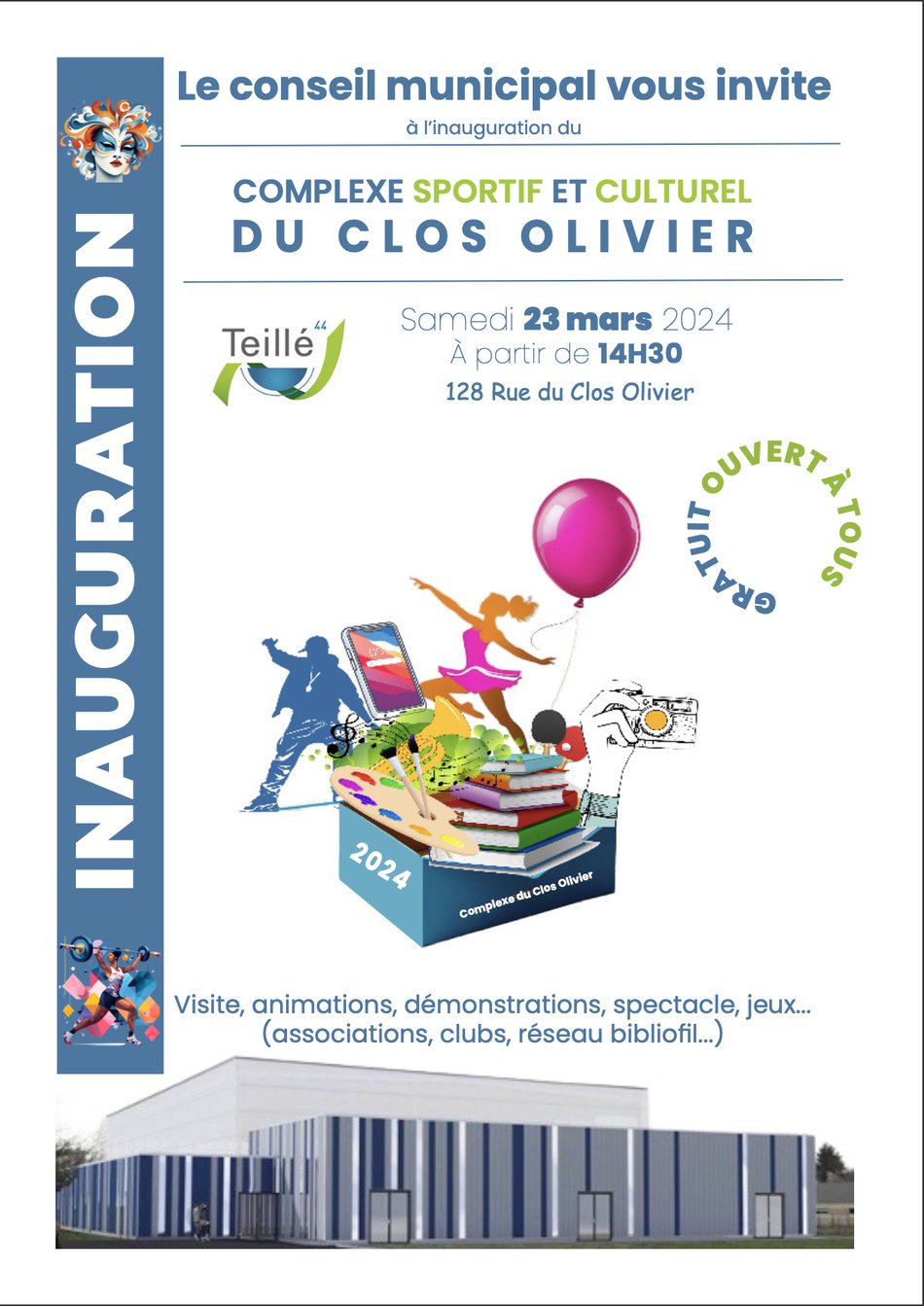 😃 🥂Inauguration nouvelle salle sport/culture 🏓🏀⚽️🎾📚🖥️ - Teillé