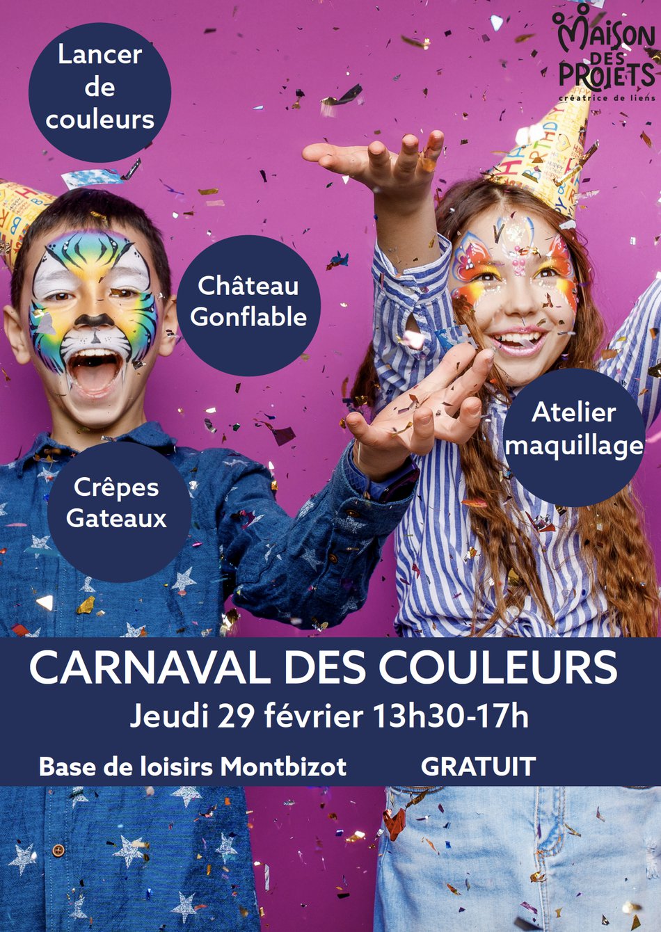 Venez fêter le carnaval des couleurs avec la Maison des Projets