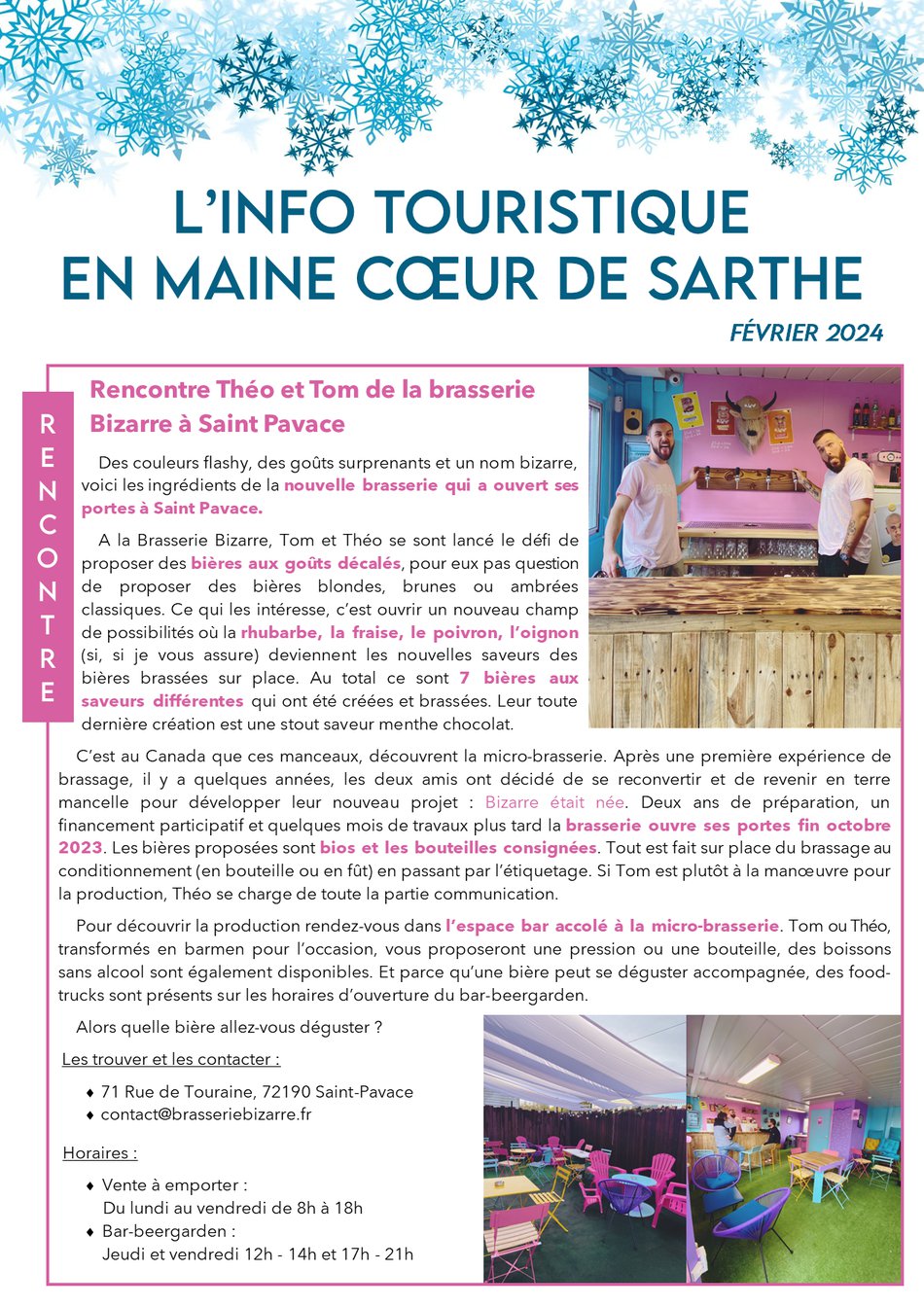 Agenda des animations - Février