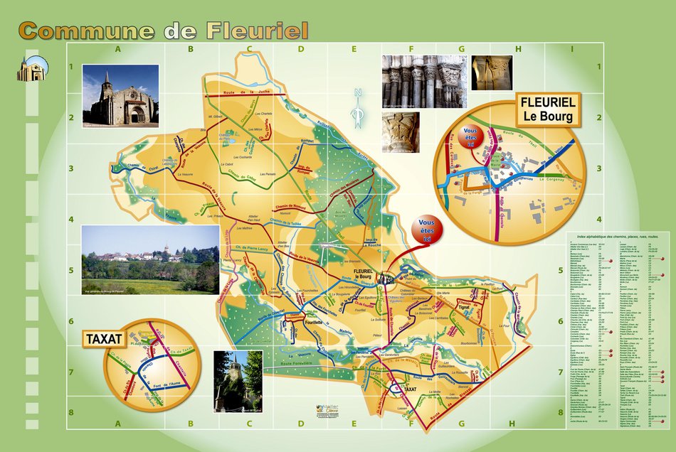le plan de la commune - Fleuriel